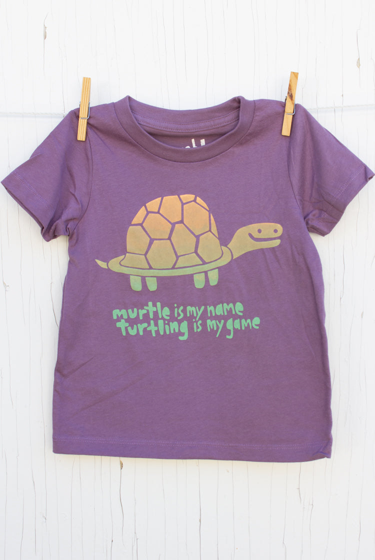 Murtle the Turtle - Lilac Kid's T-shirt – Mumble Tease